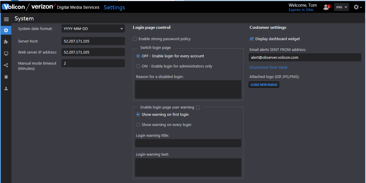 System | Volicon 8.2 Admin Guide | SnapStream