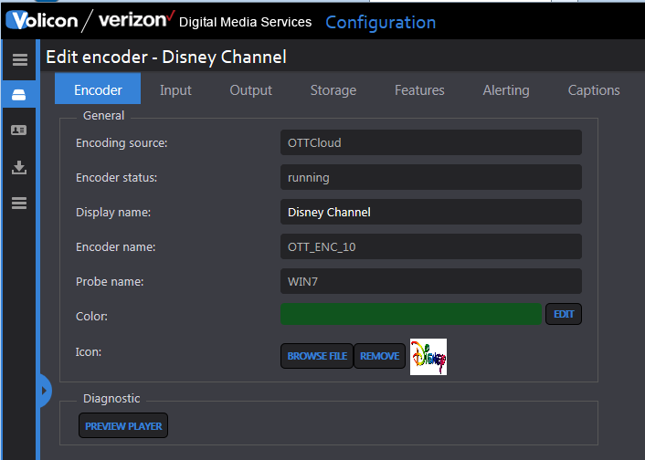 Encoder configuration | Volicon 8.2 Admin Guide | SnapStream
