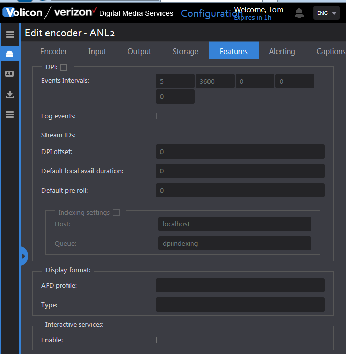 Encoder configuration | Volicon 9.1 Admin Guide | SnapStream